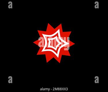 Wolfram Mathematica, rotated logo, black background B Stock Photo - Alamy