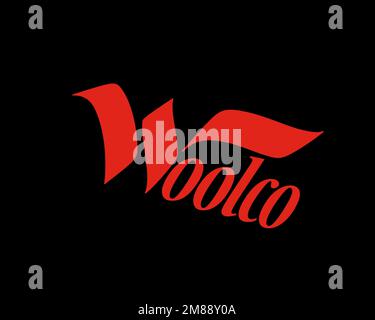 Woolco, Rotated Logo, Black Background Stock Photo - Alamy