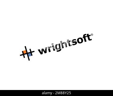 Wrightsoft, Logo, White background Stock Photo - Alamy