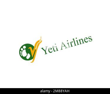 Yeti Airline, Rotated Logo, White Background B Stock Photo - Alamy