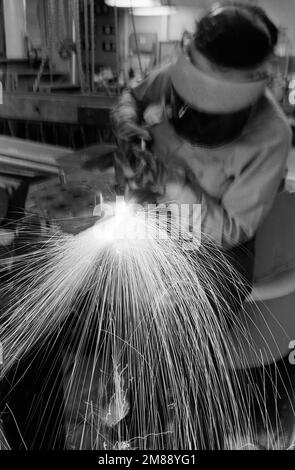 USS Samuel Gompers (AD-37) at anchor with destroyers alongside, circa ...