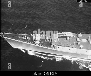 A partial port side view of the Soviet Sovremenny class guided missile ...