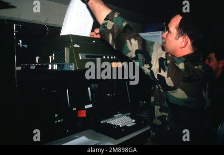 A member of Company A, 502nd Military Intelligence Battalion ...