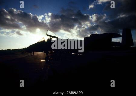 A 926th Tactical Fighter Group A-10 Thunderbolt II aircraft drops a 500 ...