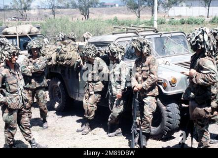 Soldiers use M998 High-Mobility Multipurpose Wheeled Vehicles (HMMWV ...