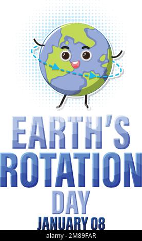 Happy earths rotation day banner design illustration Stock Vector Image ...