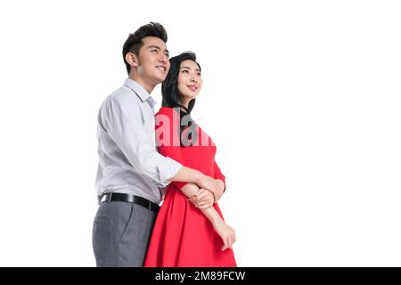 Casual clothes young lovers embrace each other Stock Photo - Alamy