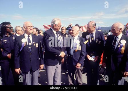 Retired Lieutenant General James H. Doolittle acknowledges the crowd ...