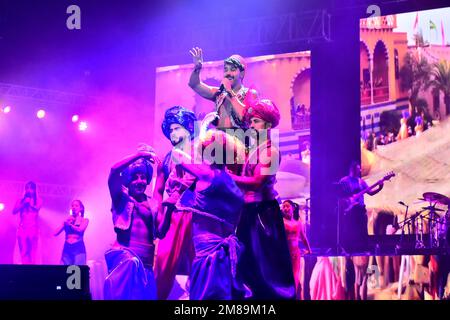 Leon, Mexico. 12 JAN 2023: Actors and Laura De Freitas performing ...