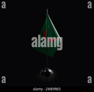 Small national flags of the Bangladesh on a black background Stock ...
