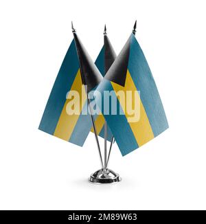 Small national flags of the Bahamas on a white background Stock Photo ...