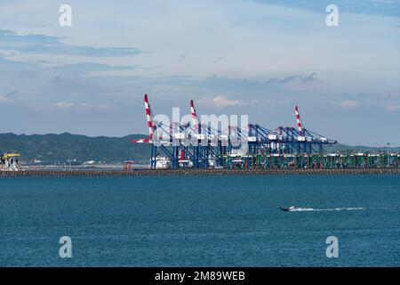 Taiwan's new north city freshwater fisherman's wharf Stock Photo - Alamy