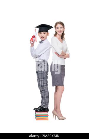 Graduated from elementary school students and the teachers Stock Photo ...