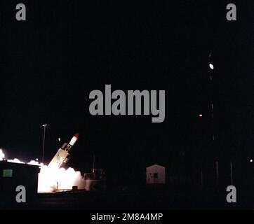 A semiballistic missile is launched from a multiple launch rocket ...