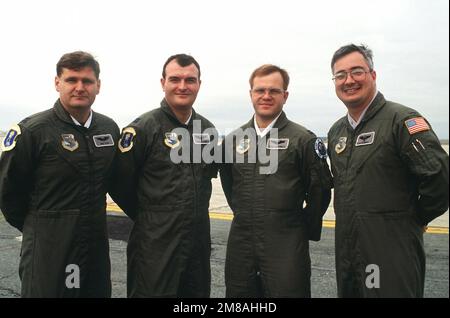 The members of one of the four crews to man the KC-135R Stratotanker ...