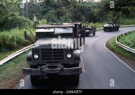M-998 high-mobility, multipurpose, wheeled vehicles of the 1ST Brigade ...