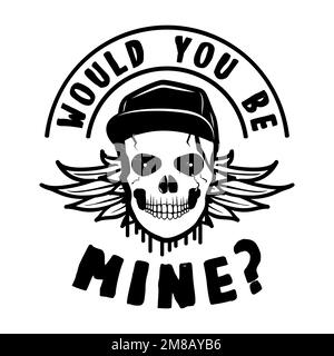 Anti Valentine day poster badge design. Hand drawn lettering - hiking ...