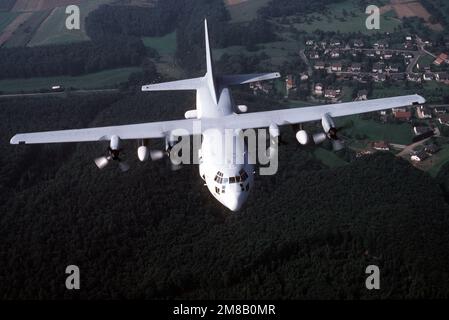 An EC-130H Hercules aircraft, flying under the project name Compass ...