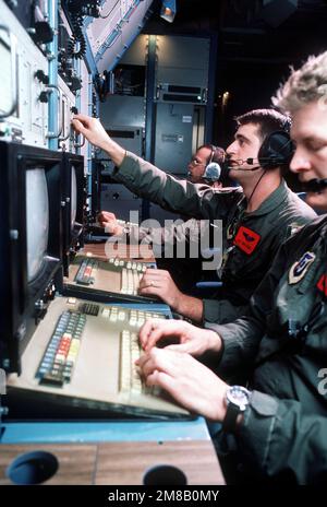 An EC-130H Hercules "Compass Call" communications jamming aircraft of ...