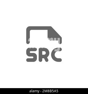 src file type flat icon, graphic resource template, vector illustration ...