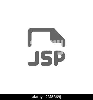 jsp file type flat icon, graphic resource template, vector illustration ...