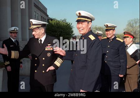 Adm. Leon A. Edney, vice chief of naval operations, speaks at a ...