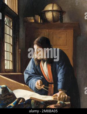 Johannes Vermeer, The Geographer, painting in oil on canvas, 1669 Stock ...