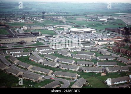 Aerial view of RAF Upper Heyford Airbase in Oxfordshire. Now disused by ...