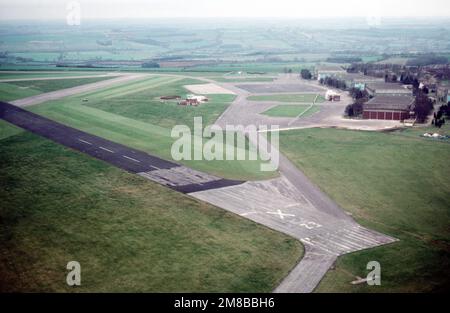 An aerial view of the base's main runway. The 66th U.S. Air Force ...