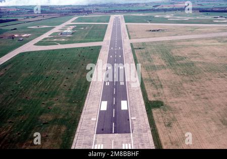 An aerial view of the base's main runway. The 66th U.S. Air Force ...