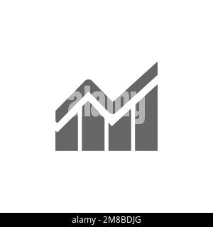 Column chart icon, graphic resource template, vector illustration Stock ...