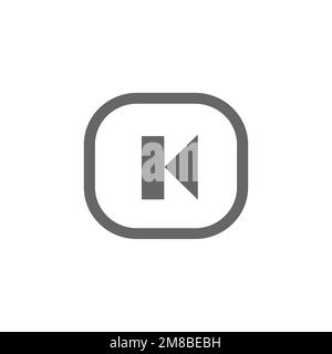 Previous icon, graphic resource template, vector illustration Stock ...