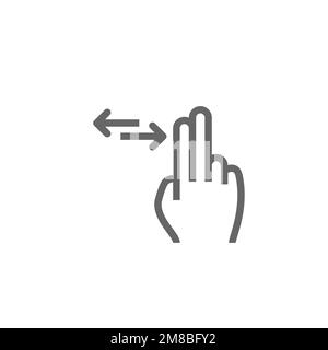 Left and right sliding gesture icons, graphics resource templates ...
