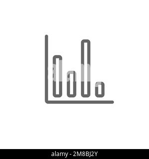 Column chart icon, graphic resource template, vector illustration Stock ...