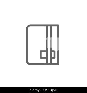 Notebook line icon, graphic resource template, vector illustration ...