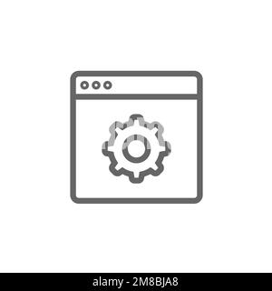 System settings icon, graphic resource template, vector illustration ...