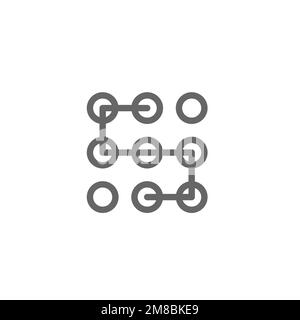 Unlock the line icon. Graphic resource template, vector illustration ...