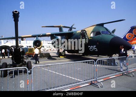 A British BAe-146-STA aircraft is open for visitors at the 38th Paris ...