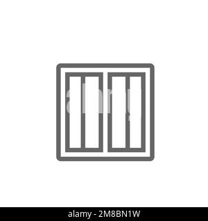 Window line icon. Graphic resource template, vector illustration Stock ...