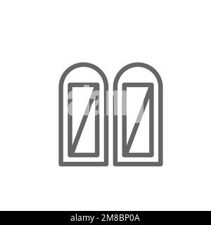 Window line icon. Graphic resource template, vector illustration Stock ...