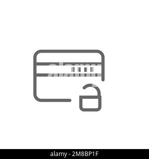 Unlock the line icon. Graphic resource template, vector illustration ...