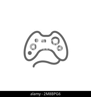 Game console line icon, graphics resource template, vector illustration ...