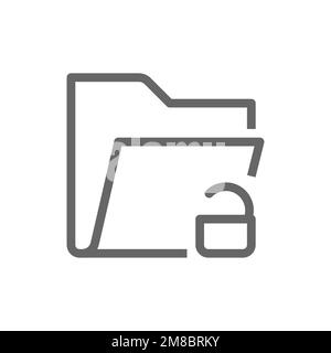 Unlock the line icon. Graphic resource template, vector illustration ...