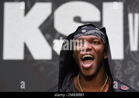 KSI during the weigh-in at BOXPARK Wembley, London. Picture date ...