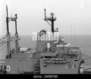 The amphibious cargo ship USS EL PASO (LKA 117), foreground, passes the ...