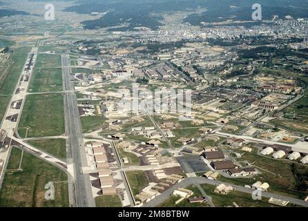 An aerial view of the base and surroundings. Base: Osan Air Base ...