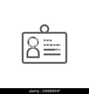 Work permit line icon, App interface graphic resource, vector ...