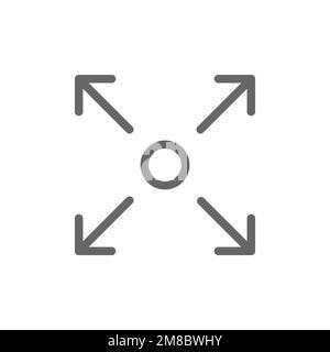 Enlarged line icon, App interface graphics resource, vector illustration Stock Vector Image ...