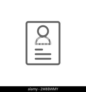 Work permit line icon, App interface graphic resource, vector ...