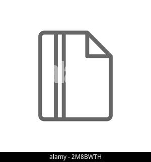 Notebook line icon, graphic resource template, vector illustration ...